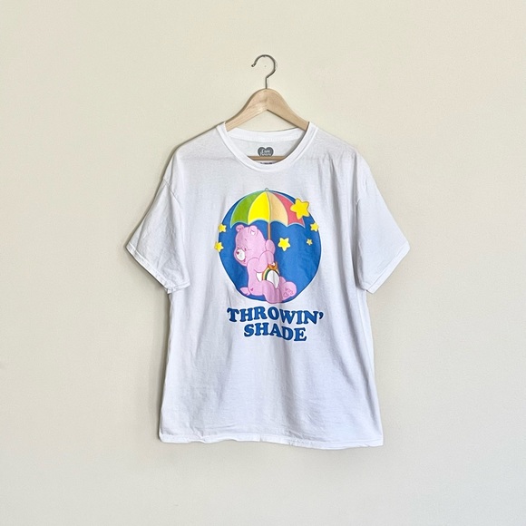 Care Bears | Shirts | New Care Bears Throwin Shade Graphic White T ...